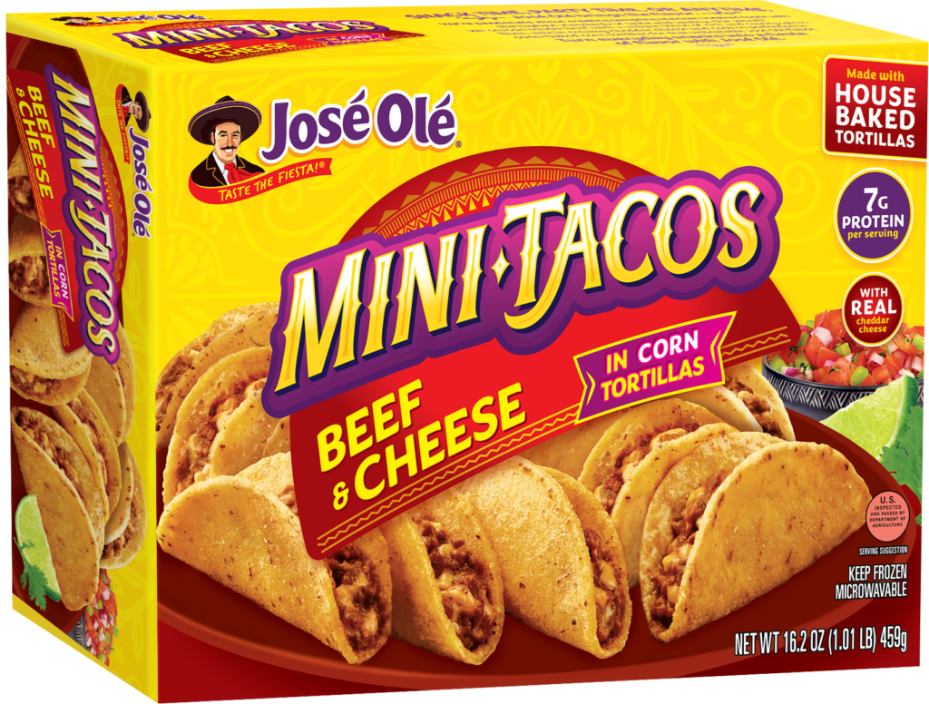 Beef & Cheese Mini Tacos - Jose Ole